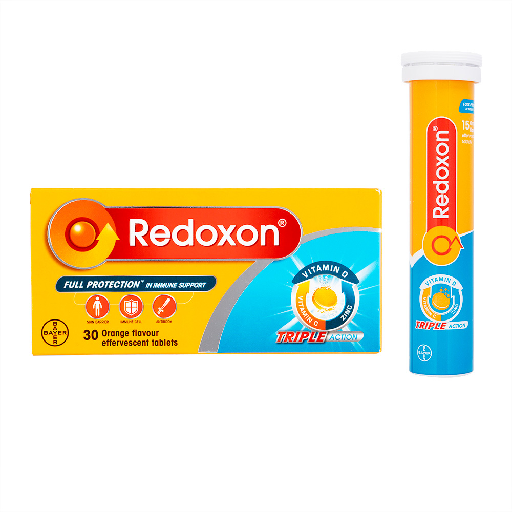 レドキソン発泡錠 オレンジ味[Bayer],Redoxon Effervescent Tablet (VitaminC & VitaminD ...